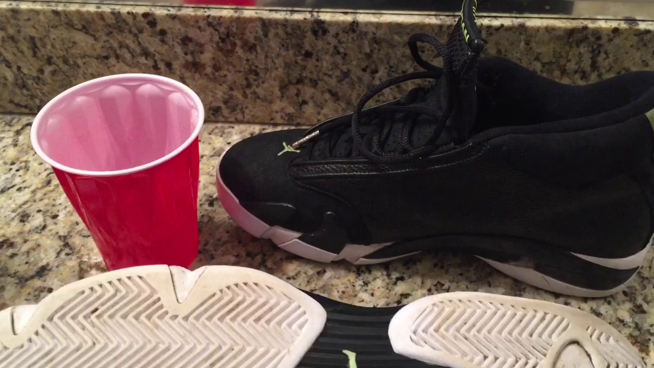 Jordan 14 indigo restoration/cleaning - YouTube