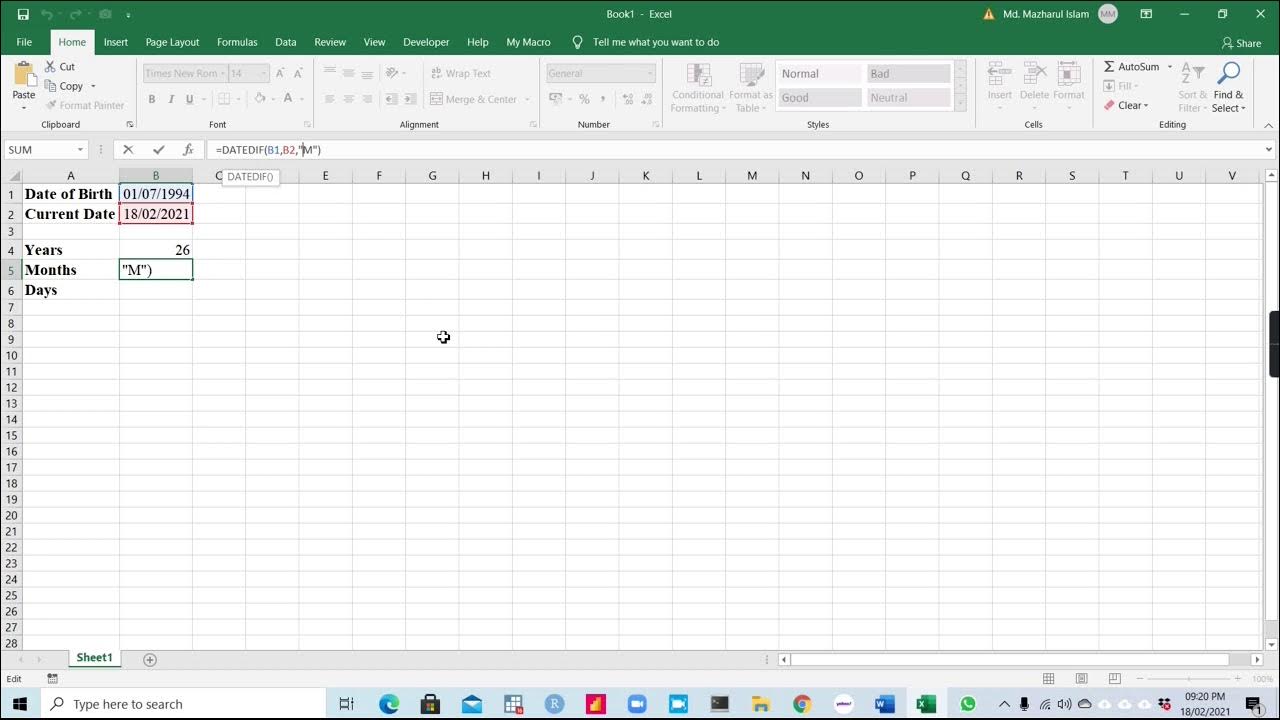 How To Calculate AGE In Excel In Years Months Days YouTube how-to-calculate-age-in-excel-in-years-months-days-youtube