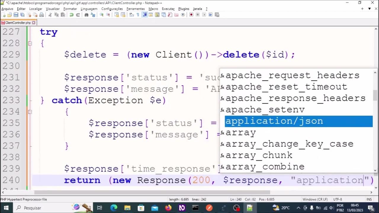 API em PHP: Aula #26 - Removendo cliente com o método DELETE - YouTube