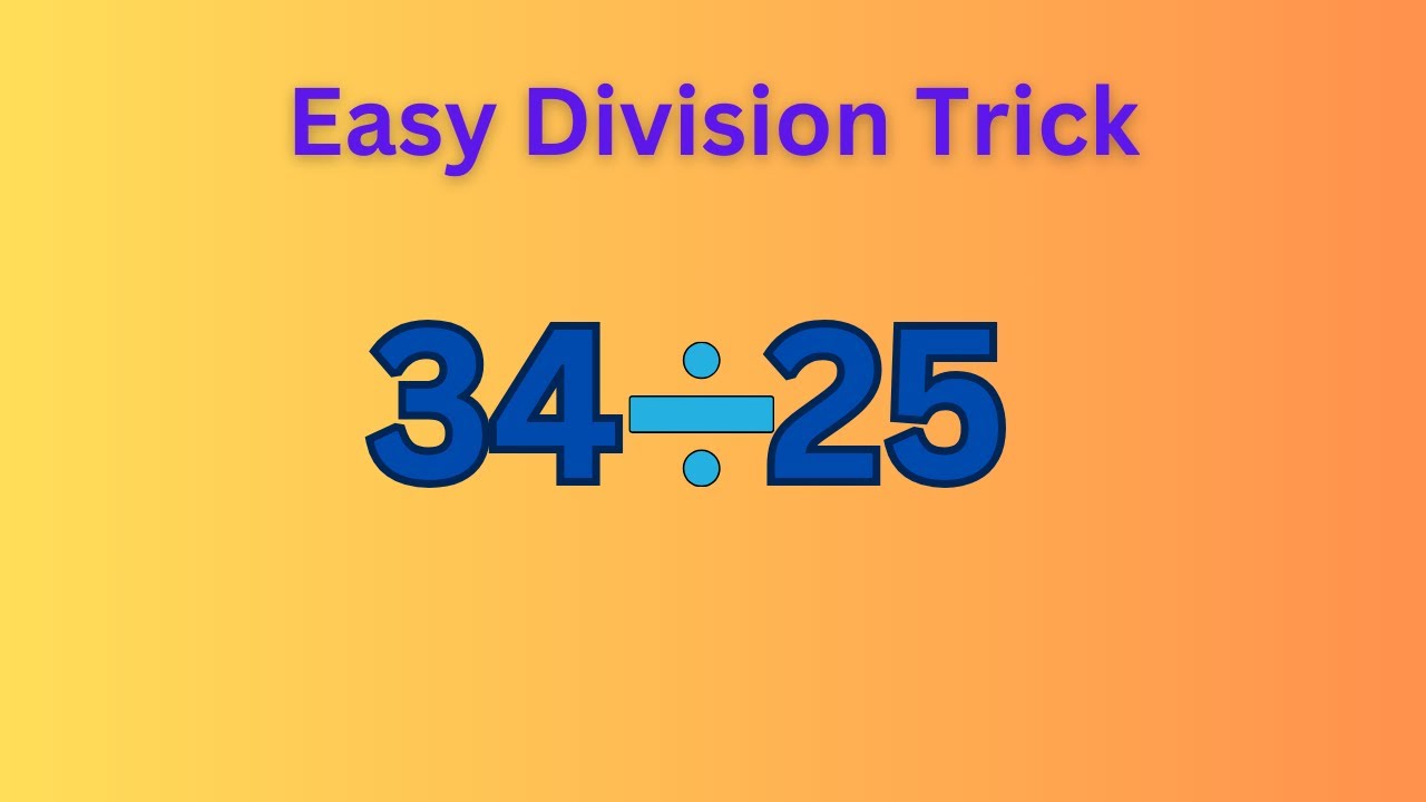 Easy Division Trick #maths #mathematics #mathematic #division - YouTube