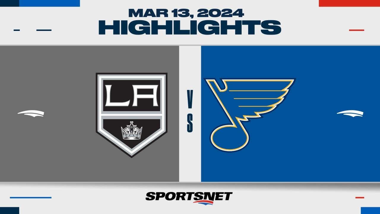 NHL Highlights | Kings vs. Blues - March 13, 2024 - YouTube