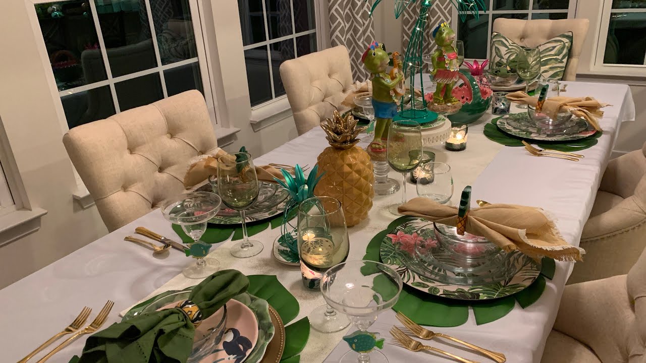Hawaiian Luau Tablescape 20 - YouTube