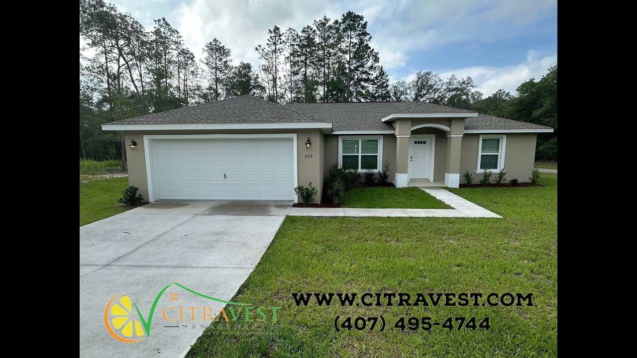 668 W Duquet Pl | 3 Bedroom | 2 Bath | Citrus Springs, Fl - YouTube