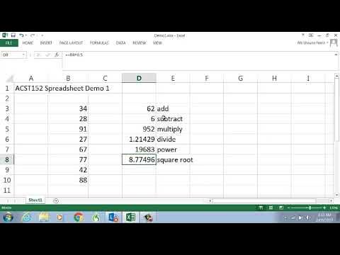 ACST1052 Excel Demo: Introduction - YouTube