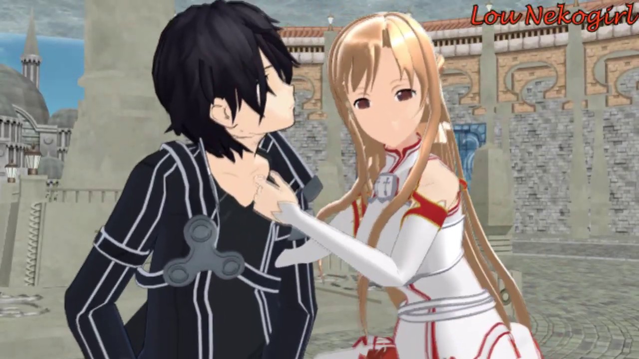 【MMD SAO】Asuna et Kirito - Crossing field - YouTube