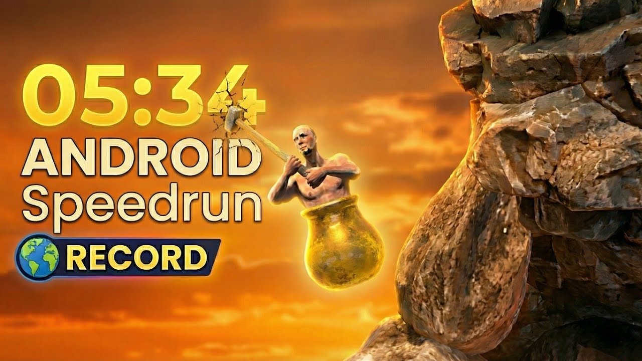 Getting over it Speedrun Android (India) - YouTube