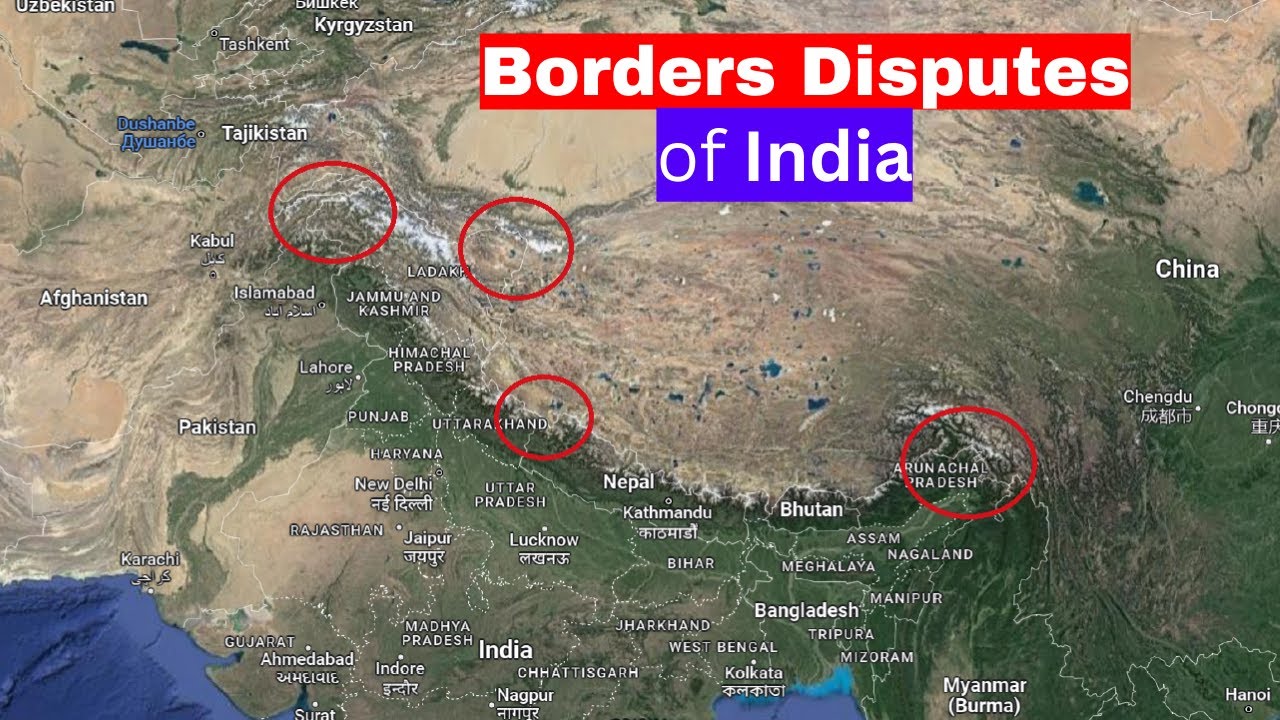 Border disputes of India | India China Border dispute | Maps of India ...
