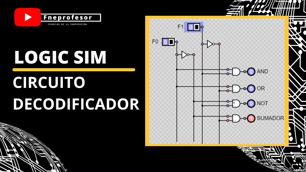 CIRCUITO DECODIFICADOR EN LOGICSIM | SIMULADOR DE COMPUERTAS LOGICAS ...