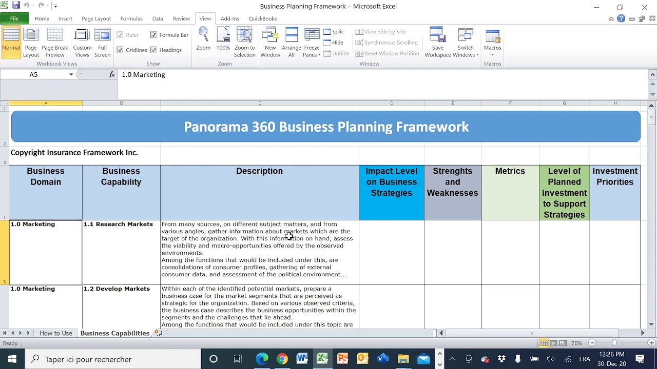 Panorama 360 - Business Planning Framework - YouTube