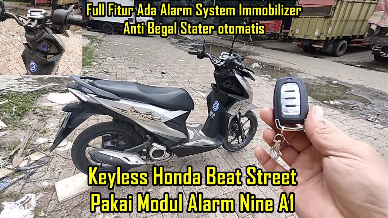 Pasang Keyless Honda Beat Street Full Fitur Ada Alarm stater Otomatis ...