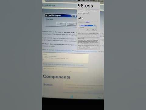 98.CSS | This library can give your website a windows 98 look #programming #html #coding - YouTube