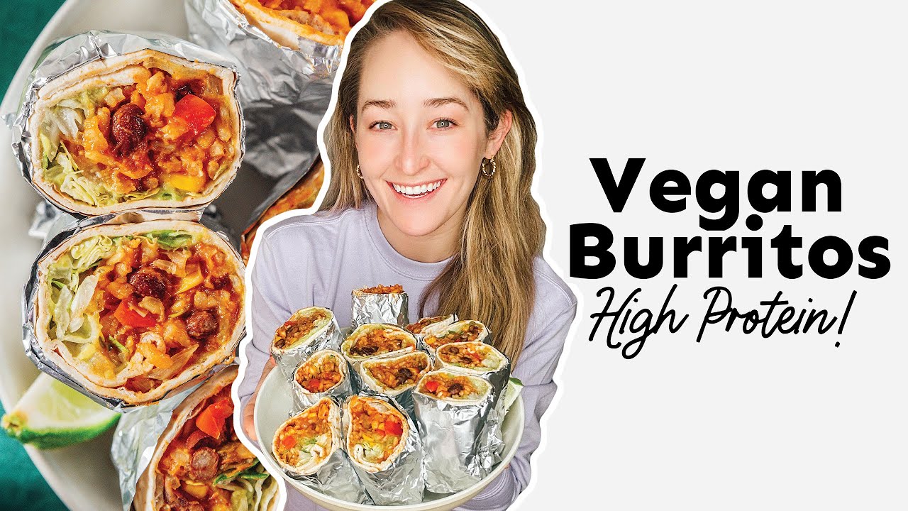 Easy Vegan Burritos (Great For Batch Cooking!) - YouTube