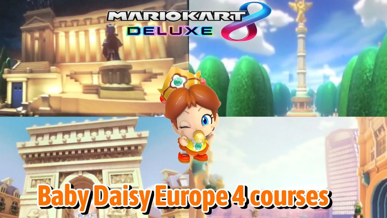 Mario Kart 8 Deluxe - Baby Daisy Gameplay Europe 4 Courses - YouTube