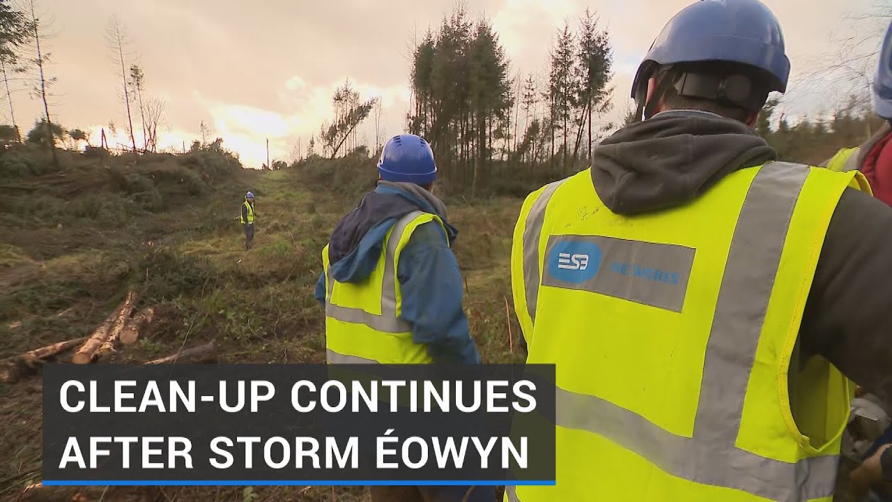 Clean-up continues in aftermath of Storm Éowyn - YouTube