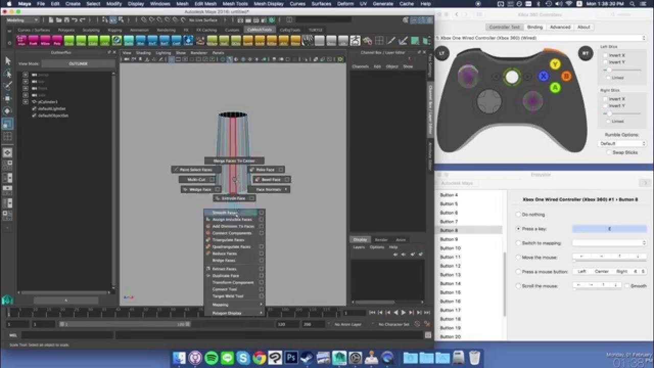 Maya Modeling with Game Controller? Because I can! - YouTube