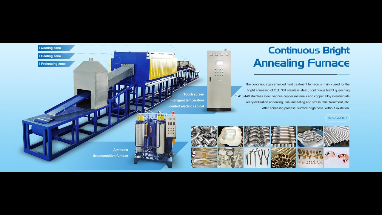 Industrial Continuous Electric Heating Gas Shielded Bright Annealing ...