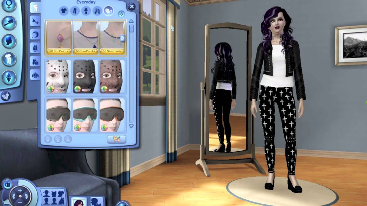 Sims 3-CAS Rebel Girl - YouTube