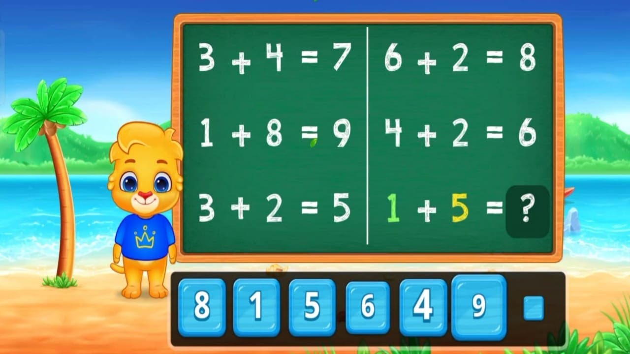 Match Two Number Together In Maths || kids Add Addition Animals 1,2,3,4 ...