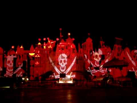 Disneyland Halloween Screams Fireworks Small World Projections Part 1 ...