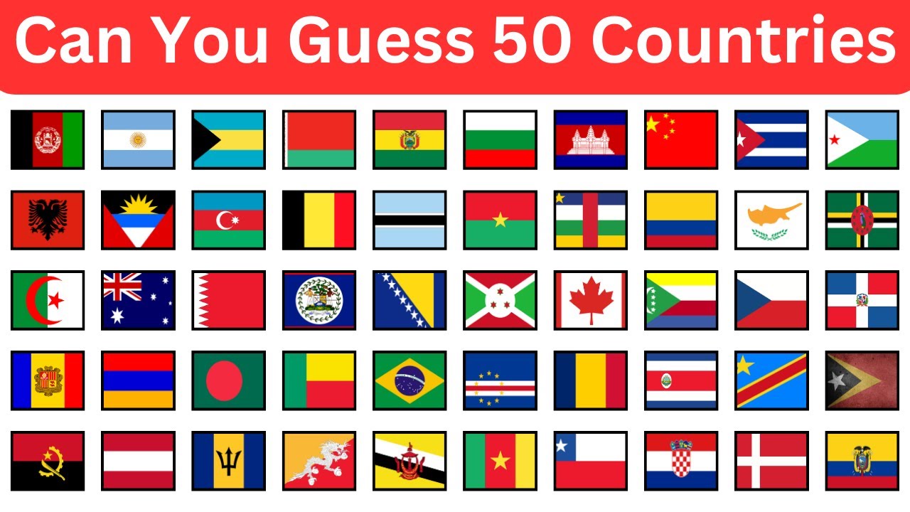 Can You Guess 50 Countries by Their Flags? | Ultimate Flag Quiz Challenge! 🌍🔥 #quizchallenge ...