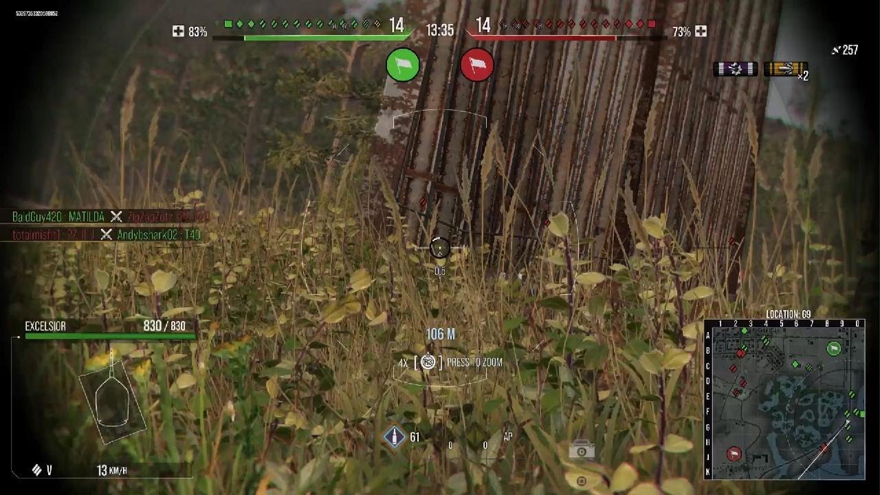 World of Tanks Open field battle - YouTube