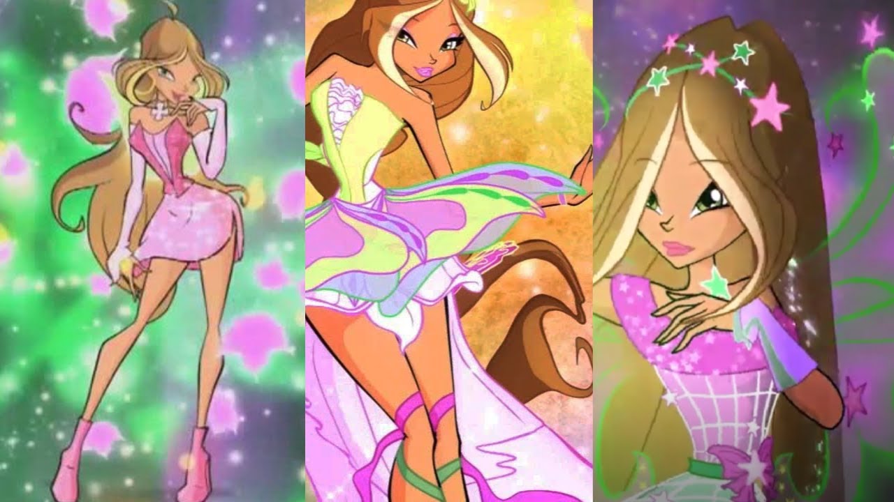 Winx Club : Flora All Transformations - YouTube