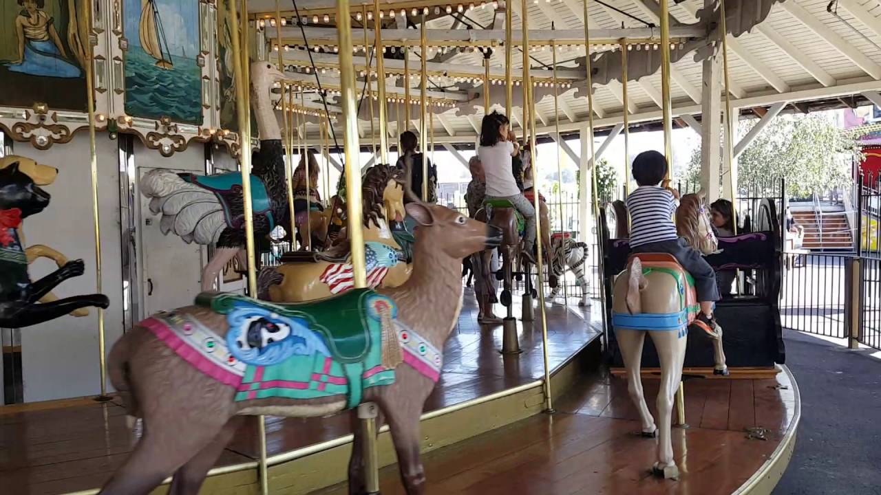 Mary go round in Oaks Park - YouTube