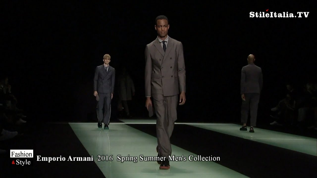 "Italian Fashion" - "Emporio Armani" - "2016 Spring Summer" - "Milan ...