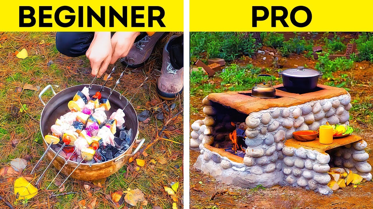 DIY Grill And Backyard Oven From Improvised Materials - YouTube