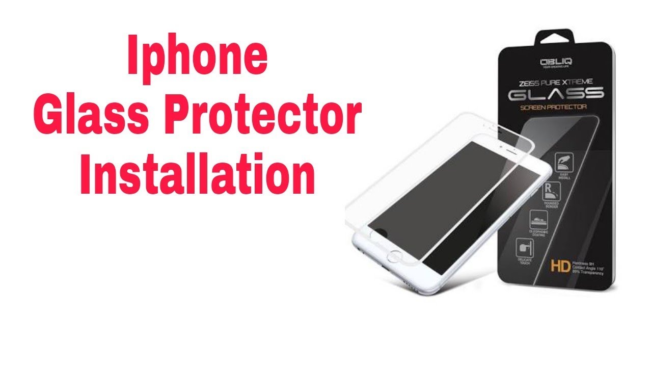 How to install glass protector on iphone 6/6S - YouTube