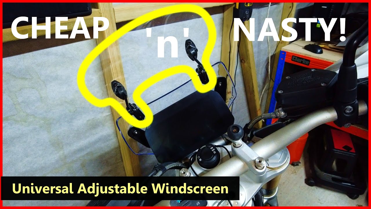 CHEAP 'n' NASTY Universal Adjustable Motorcycle Windscreen assembly and ...