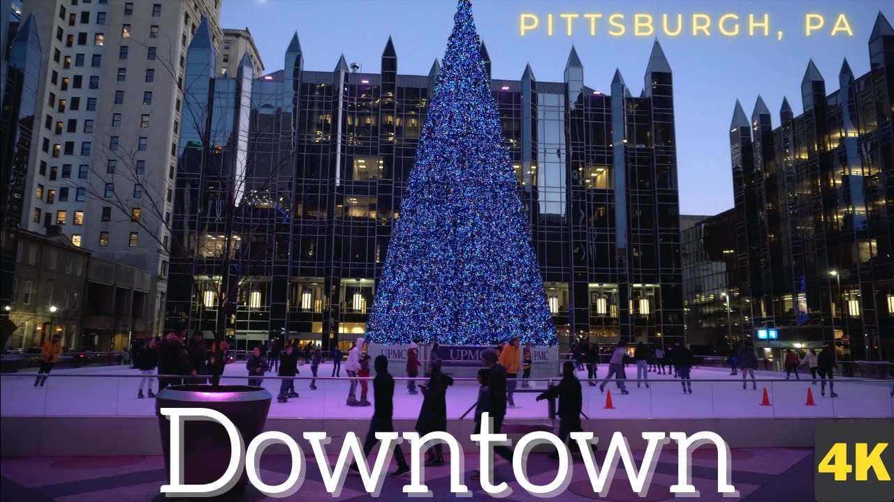 Walking Tour Pittsburgh, PA 4K Downtown Holiday Sights - YouTube