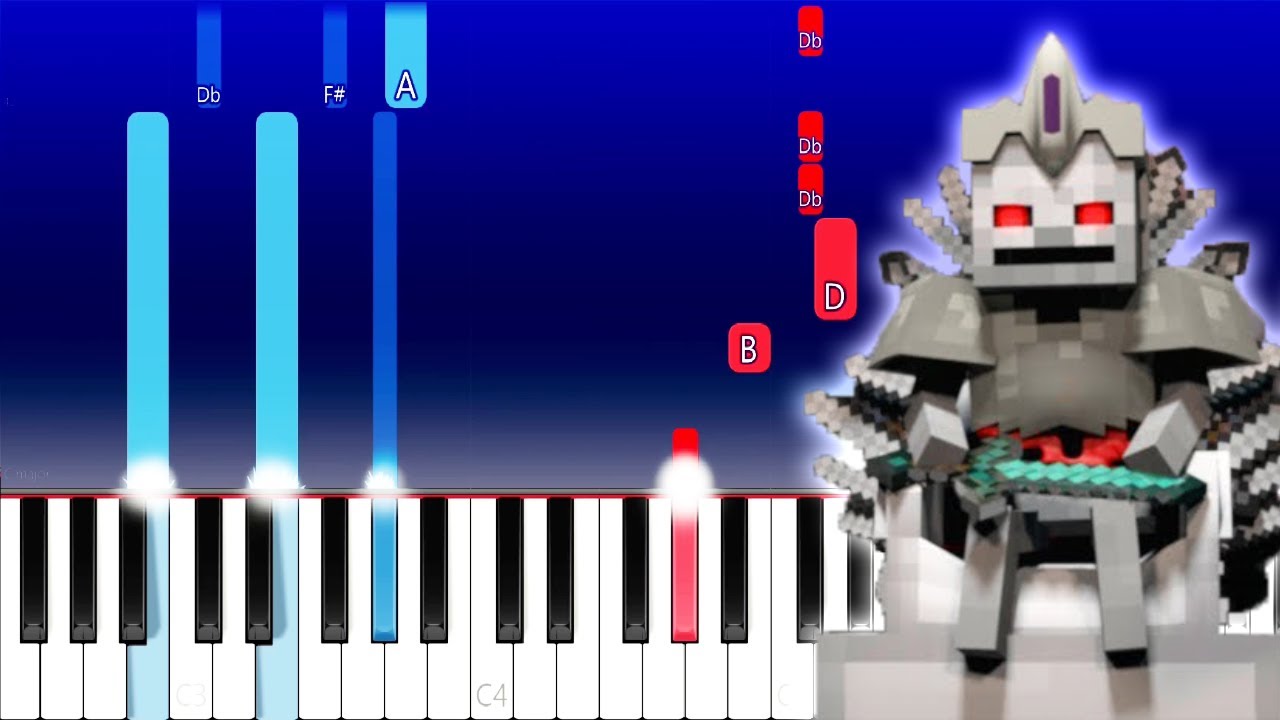 Supernatural Mobs - Minecraft song - The Atlantic craft (Piano Tutorial ...