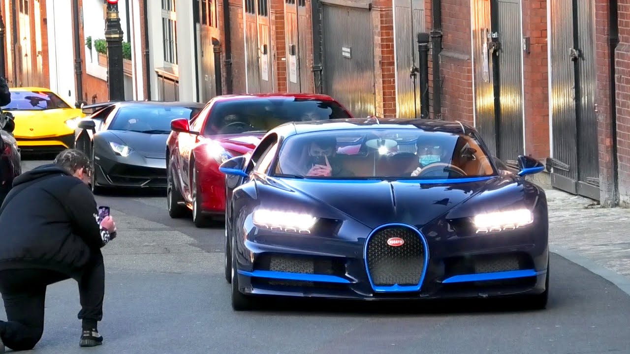 Guy brings out over $4Million worth of Supercars into central London ...