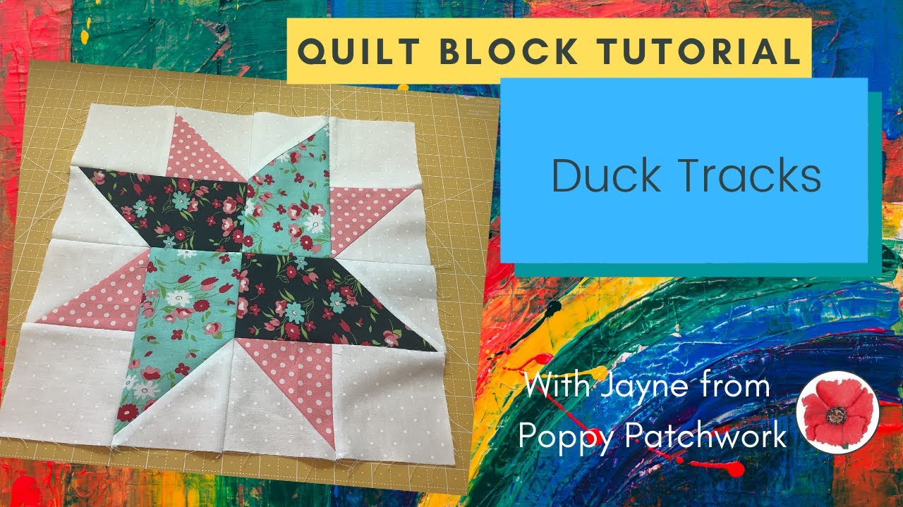 Quilt Block Tutorial - Duck Tracks - YouTube