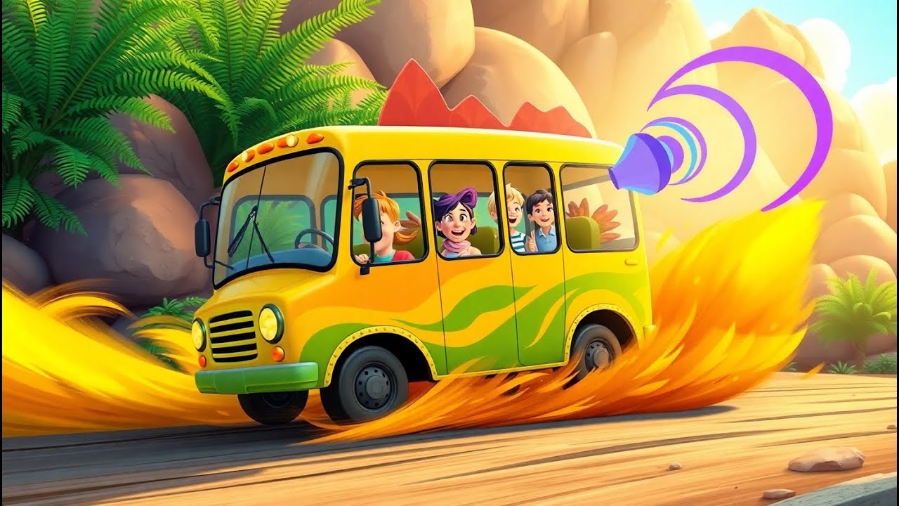 Roar Roar Roar! Dino Bus Adventure | Fun Dinosaur Rhyme for Kids | Sing ...