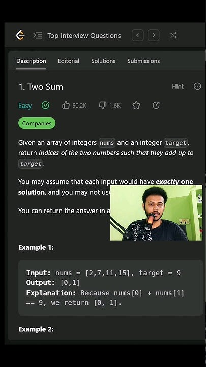 Coding Interview Question Leetcode Explained In Tamil Interview Python Learnpython Coding