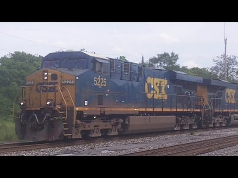 CSX 5225 & 5254 West, Martinsburg, WVA, 5/27/16 - YouTube