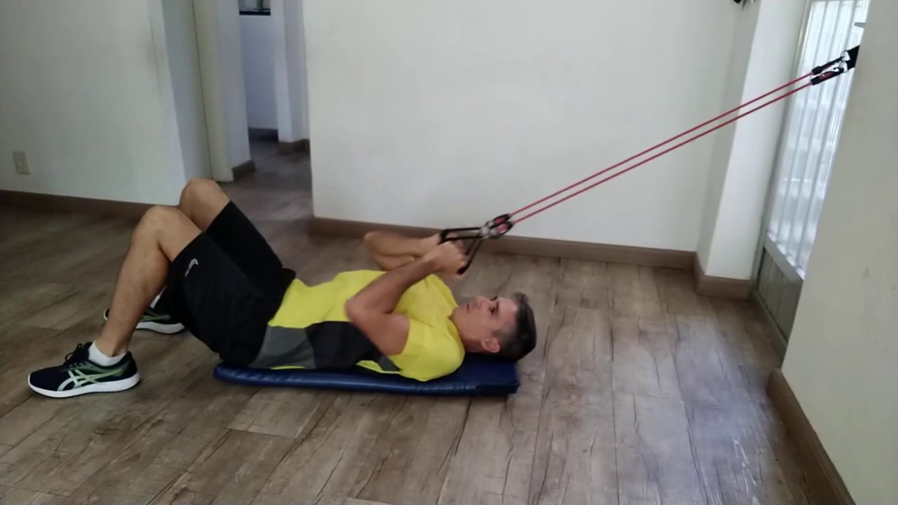 PUXADA NEUTRA SIMULTÂNEO COM ELÁSTICO DEITADO | TREINO EM CASA COM ...