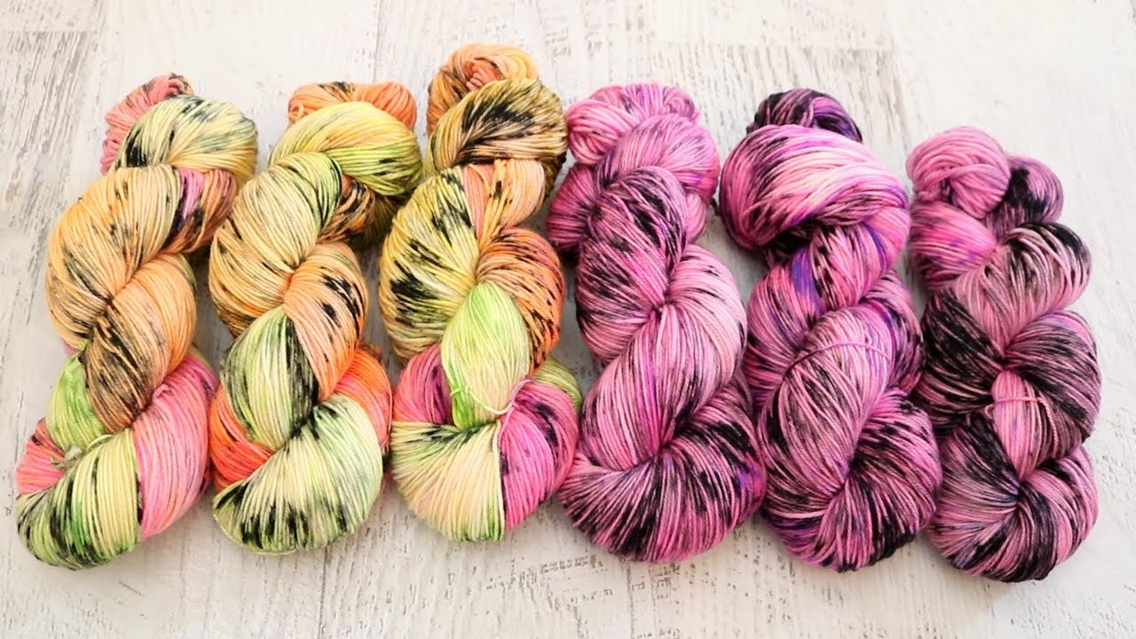 Finally Using Up Leftover Neon Dye! Dyeing Fun Neon Yarn - YouTube