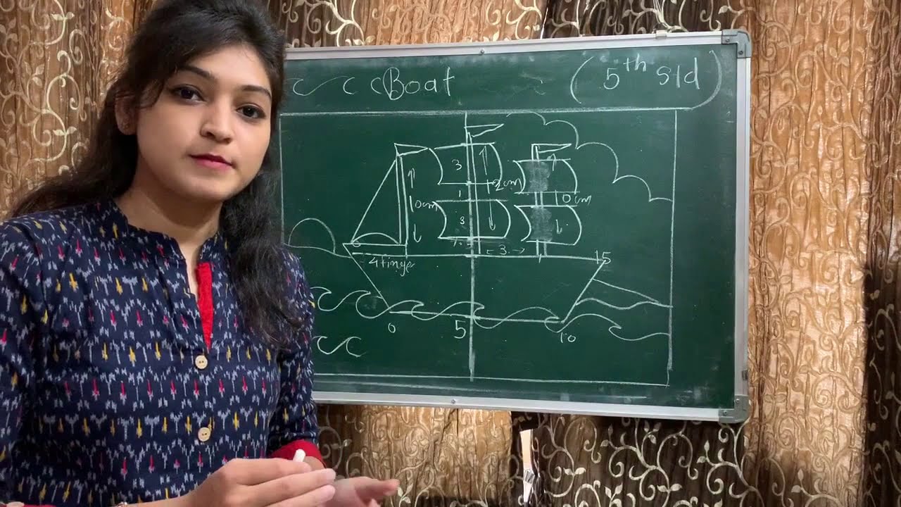 Drawing for 5th Standard A Boat 1st drawing Part 1 - YouTube