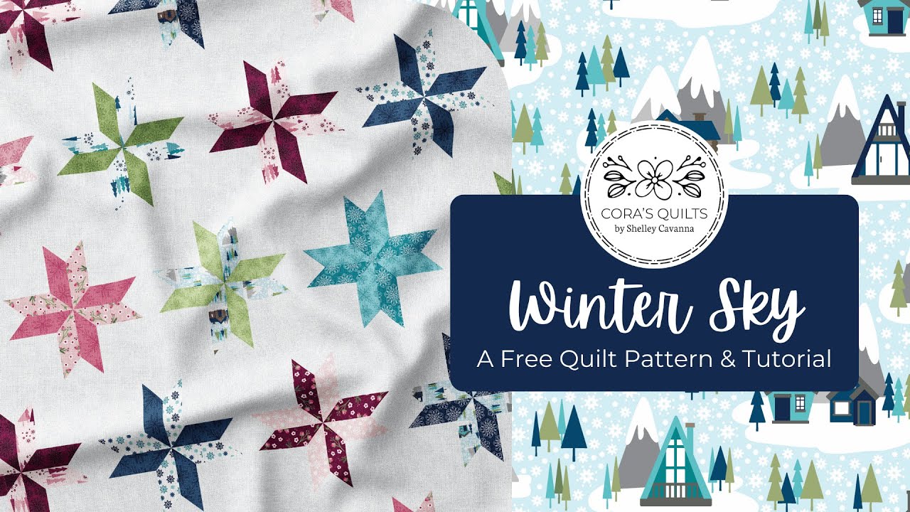 Winter Sky - A FREE Alpine Valley Quilt Pattern & Tutorial from Shelley ...