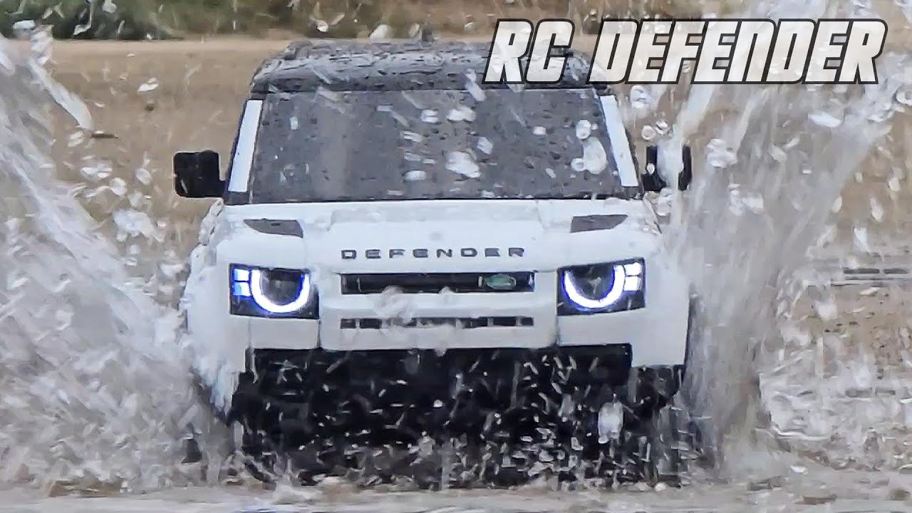 Land Rover New Defender 110 RC Riverside Bashing - YouTube