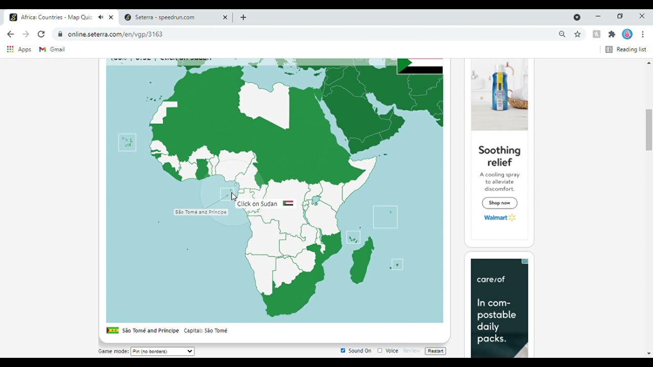 Seterra African Countries (no borders) 1:27 - YouTube