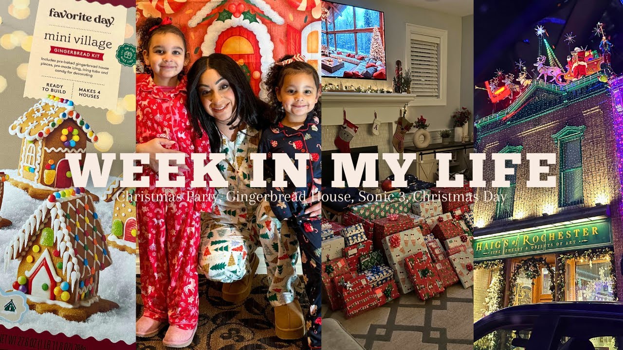 Week In My Life | Christmas Party, Gingerbread House, Sonic 3 ...