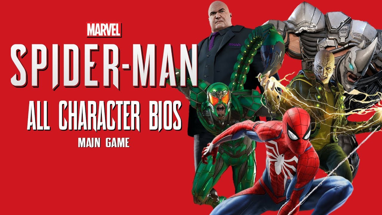 Marvel's Spider-Man: Character's Bios (Main Game) - YouTube