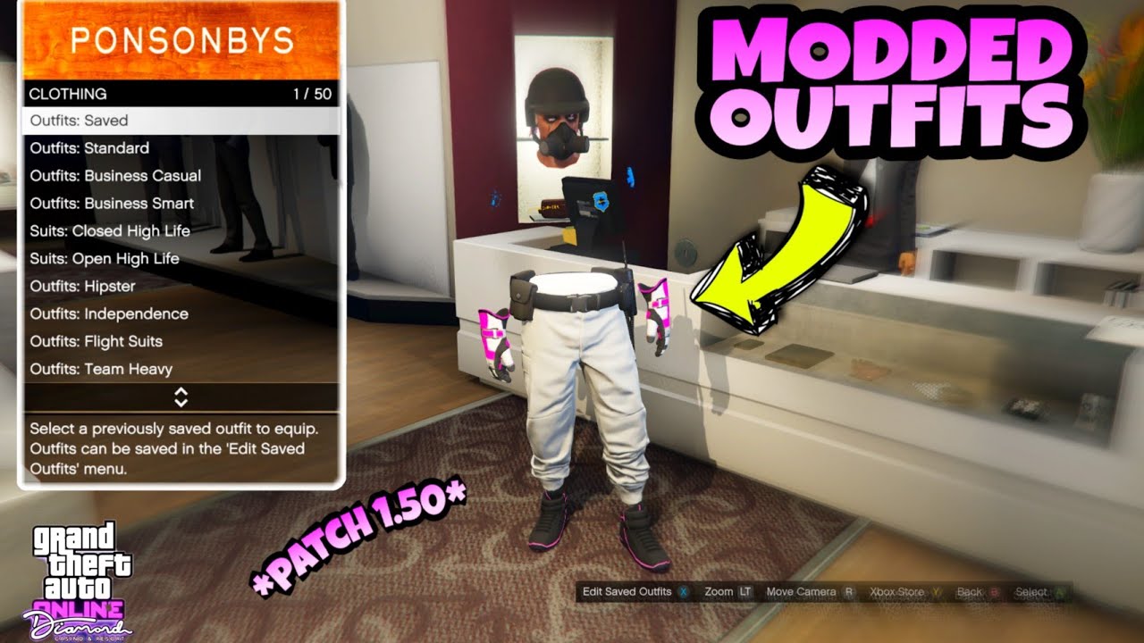 GTA 5 Online Fully Invisible Body TryHard Modded Outfit With Pink Tron ...