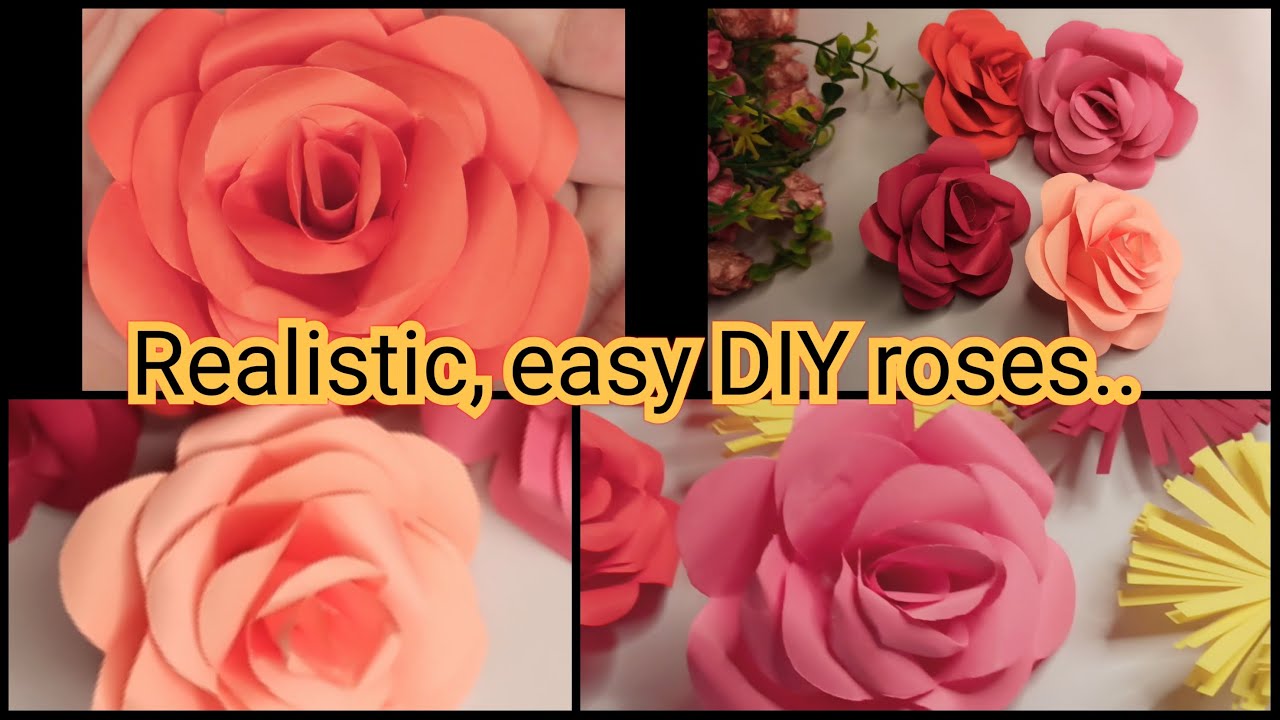 How to make awesome and beautiful paper roses | DIY paper flower ...