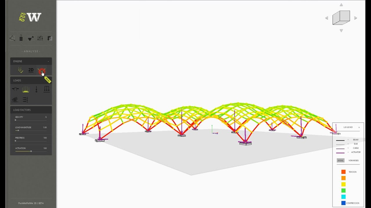 PushMePullMe 3D | gridShell - formFinding - YouTube