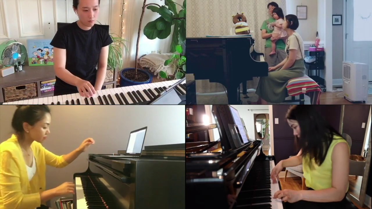 Bumble Boogie by Jack Fina (2 pianos 8 hands) - YouTube